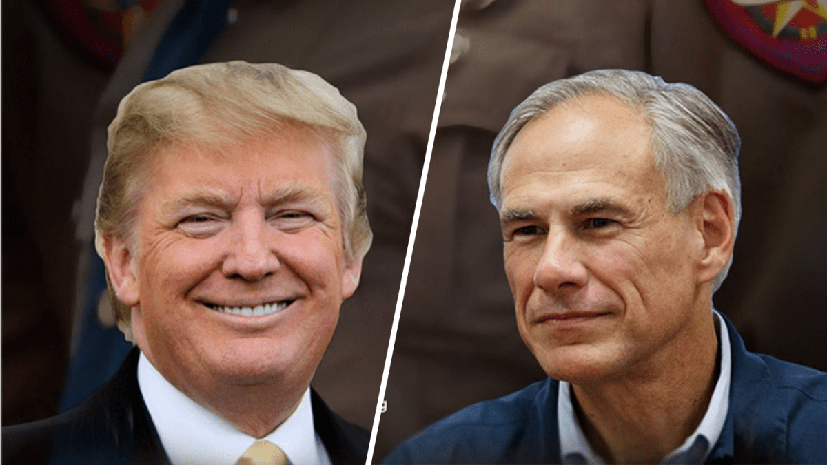Donald Trump y Greg Abbott sirven comida a soldados en Texas ...
